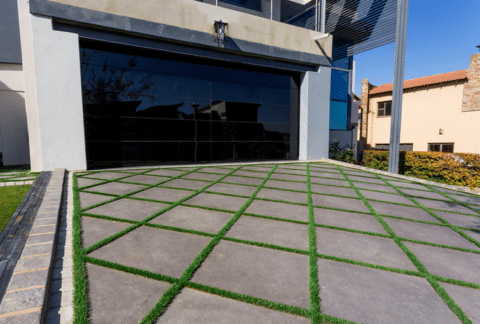 7 Concrete Driveway Ideas With Artificial Grass